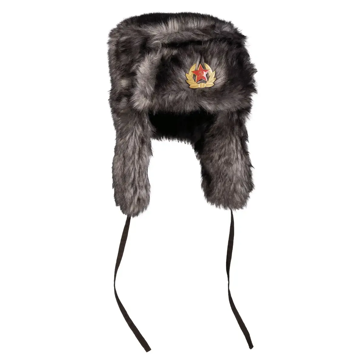 Mil-Tec Black Shapka Winter Hat - Soviet Ushanka Reproduction | Keep ...