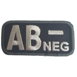 AB Negative Blood Type Patch - Black | Mil-Spec Monkey | Keep Shooting