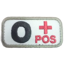 O+ Blood Type Patch - White | Mil-Spec Monkey | Keep Shooting