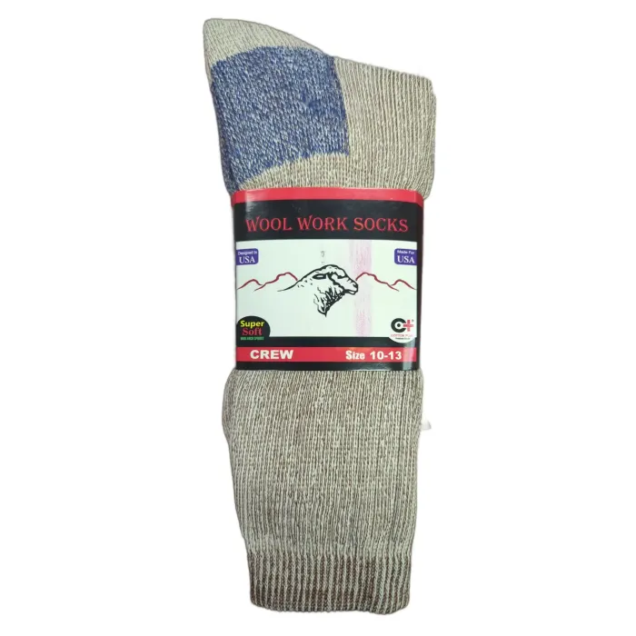Merino Wool Work Socks 3-Pack | Sizes 10-13, Arch Support | Keep Shooting